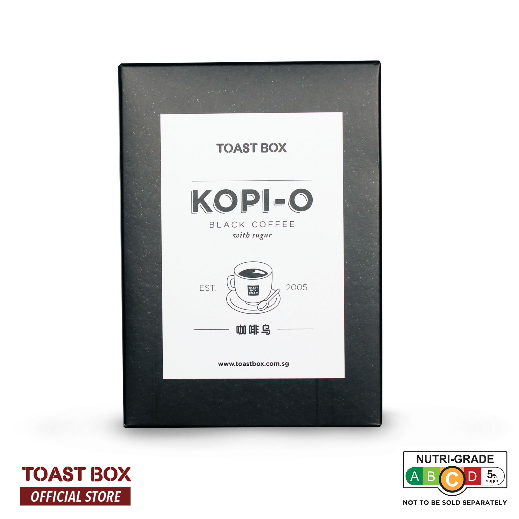 [Toast Box] Kopi O Black Coffee with Sugar 22gm x 6 sachets – Bloom Concept